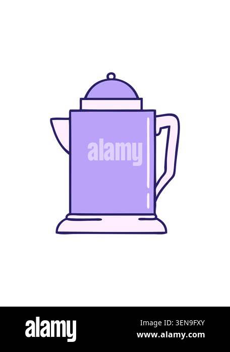 attention grabbing animation of cartoon of an old coffee jug Stock ...