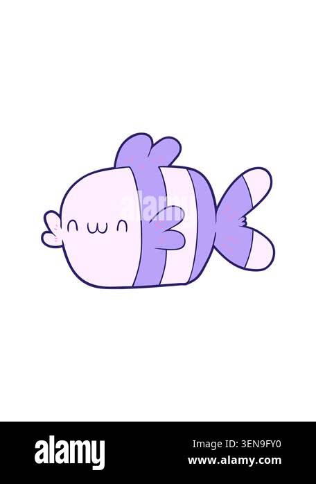attention grabbing animation of cute cartoon fish Stock Video Footage ...