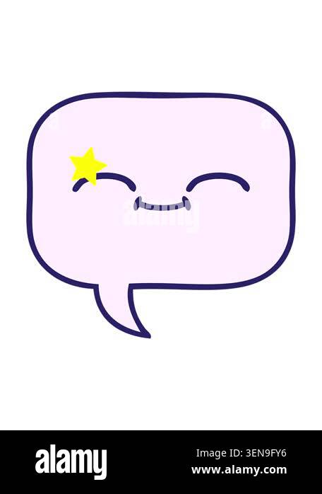 twinkling stars effect animation of speech bubble cartoon element Stock ...