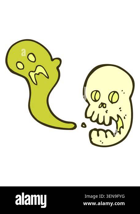 changing color animation of cartoon spooky skull Stock Video Footage ...