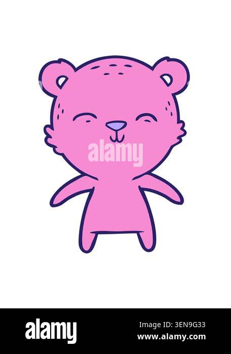 jiggle motion animation of cheerful cartoon of bear Stock Video Footage ...