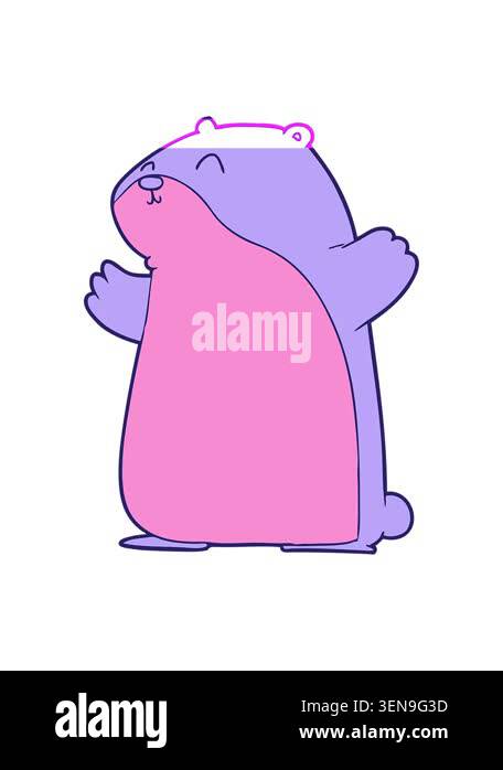 power up animation of hamster cartoon Stock Video Footage - Alamy