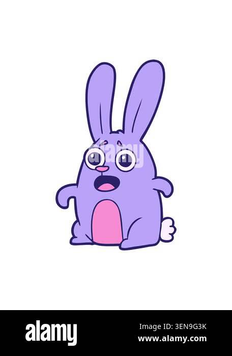 pressure popping animation of cartoon startled rabbit Stock Video ...