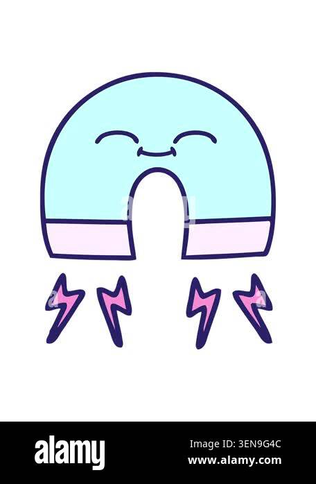 pressure popping animation of cute cartoon of magnet Stock Video ...
