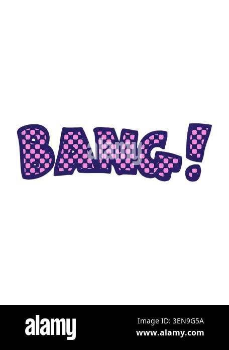 shivering motion animation of comic book style cartoon word bang Stock ...