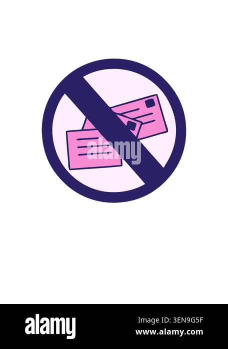 rise and float animation of cute cartoon of a no post sign Stock Video ...