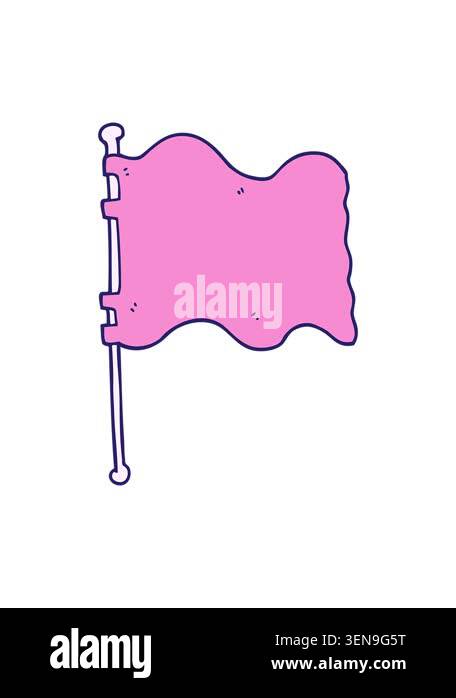 shaking motion animation of cartoon flag Stock Video Footage - Alamy