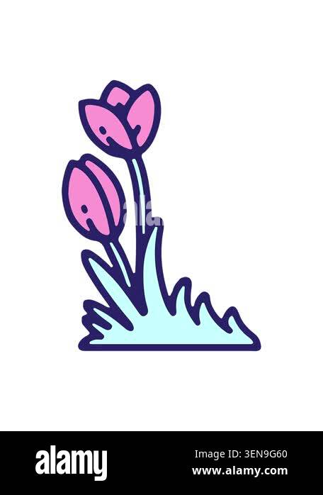 pressure popping animation of flowers design Stock Video Footage - Alamy