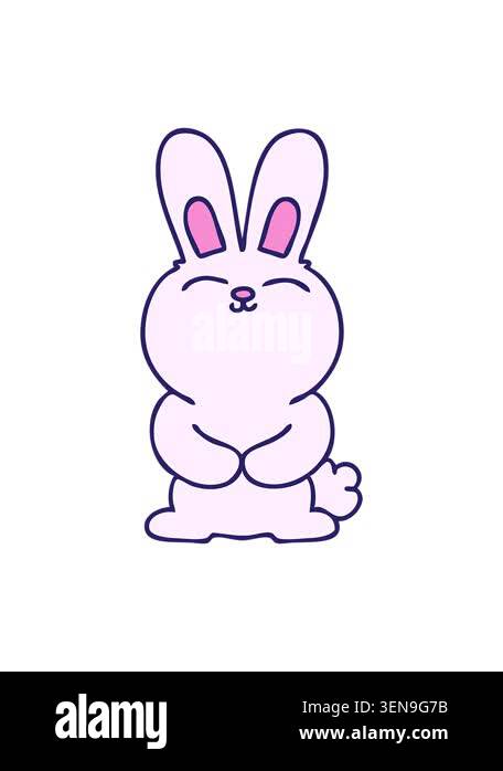 shaking motion animation of cartoon rabbit Stock Video Footage - Alamy