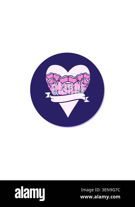 flashy sales animation of sticker of tattoo in traditional style of a ...