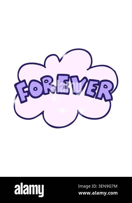 glitter effect animation of cartoon word Forever Stock Video Footage ...