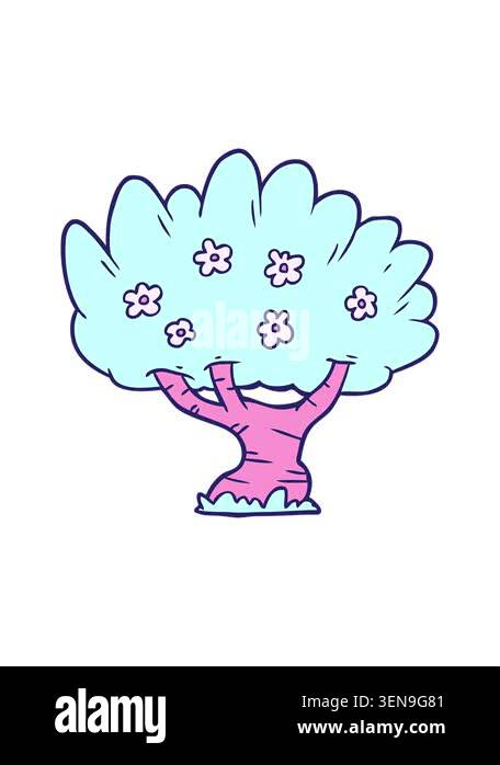 bobbing motion animation of cartoon tree illustration Stock Video ...