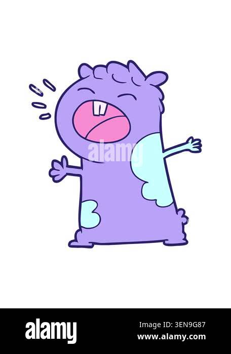 pressure popping animation of gerbil illustration Stock Video Footage ...