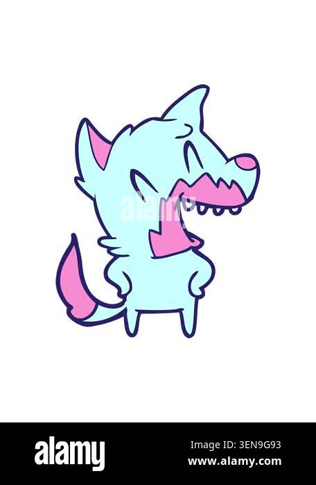 shaking motion animation of a laughing fox cartoon Stock Video Footage ...