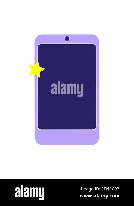 twinkling stars effect animation of cell phone graphic vector ...