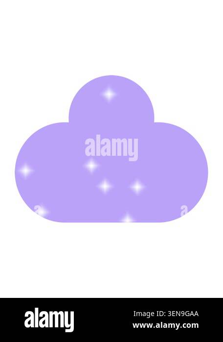 glitter effect animation of cartoon raincloud Stock Video Footage - Alamy