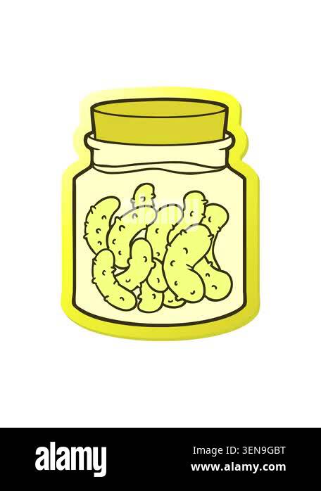changing color animation of sticker of a cartoon pickled gherkins Stock ...