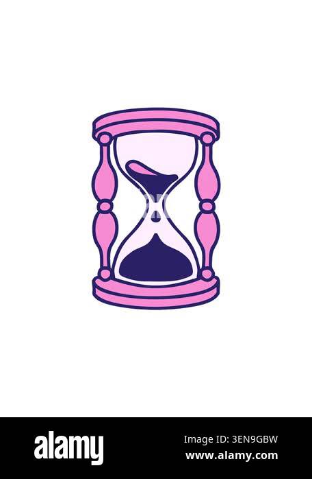 sales flash animation of a tattoo in traditional style of an hour glass ...