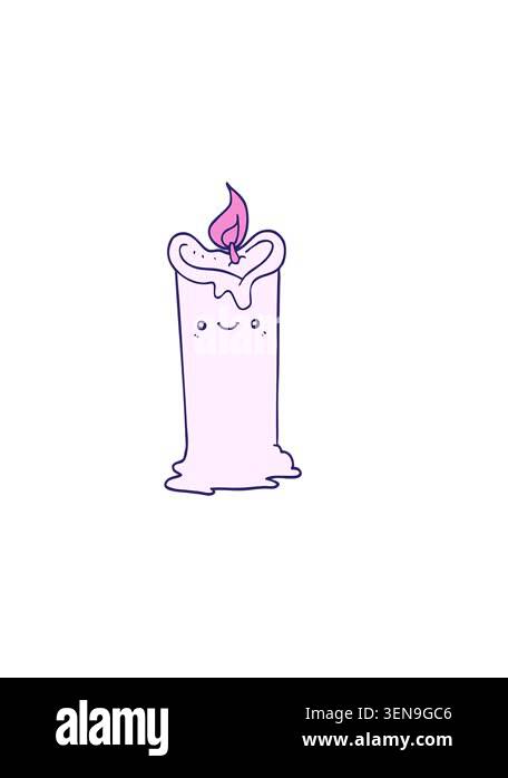 horizontally vibrating animation of cartoon candle Stock Video Footage ...