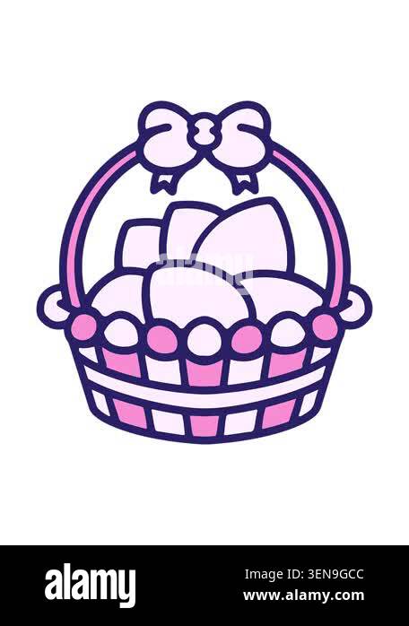 bobbing motion animation of simple easter basket Stock Video Footage ...