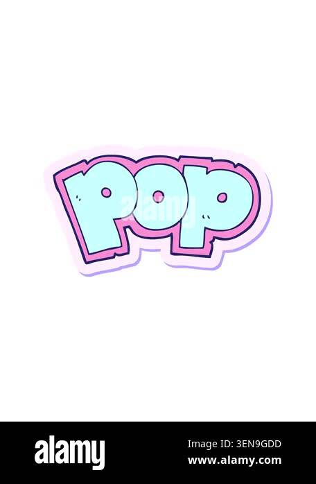 spinning motion animation of pop text Stock Video Footage - Alamy