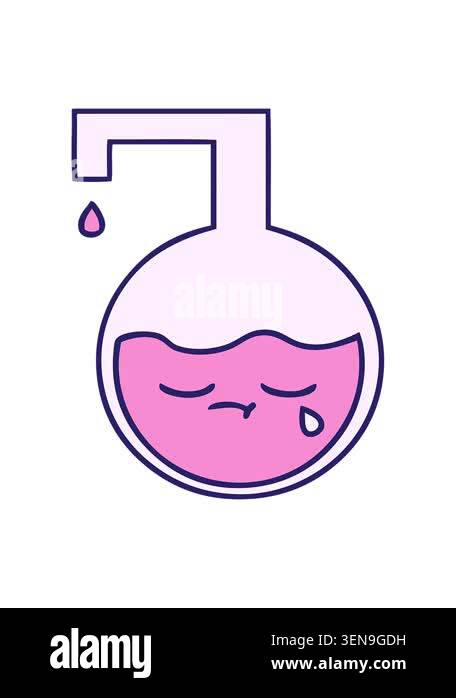 bob and pause animation of cartoon design of a science experiment Stock ...