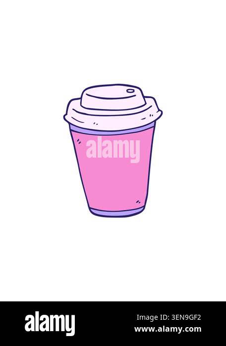 sales flash animation of cartoon takeout coffee cup Stock Video Footage ...