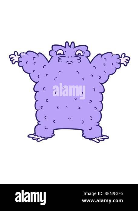 vibrating motion animation of cartoon yeti Stock Video Footage - Alamy