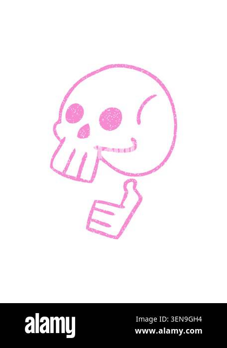 spinning motion animation of Spooky Skull Charcoal Drawing Stock Video ...