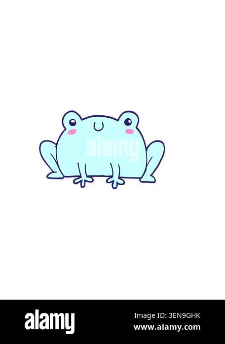 horizontally vibrating animation of illustration of a frog Stock Video ...