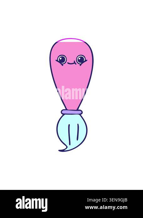 power up animation of cartoon of a paint brush Stock Video Footage - Alamy