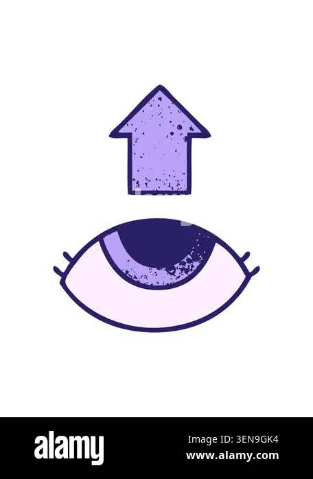 pixelize effect animation of retro grunge texture cartoon of a eye ...