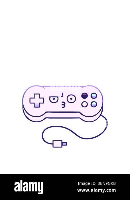 stretching up animation of game controller Stock Video Footage - Alamy
