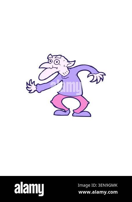 rise and float animation of cartoon goblin Stock Video Footage - Alamy