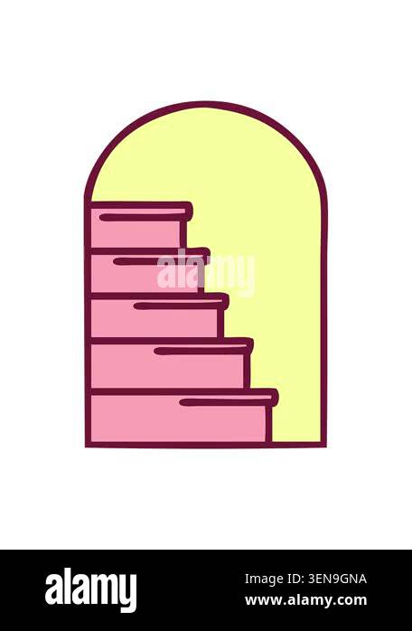 pixelize effect animation of iconic tattoo style image of a doorway to ...