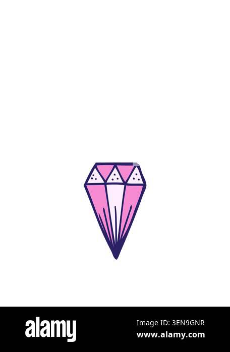 stretching up animation of cartoon diamond symbol Stock Video Footage ...