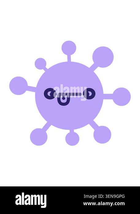 pixelize effect animation of confused cross eyed virus Stock Video ...