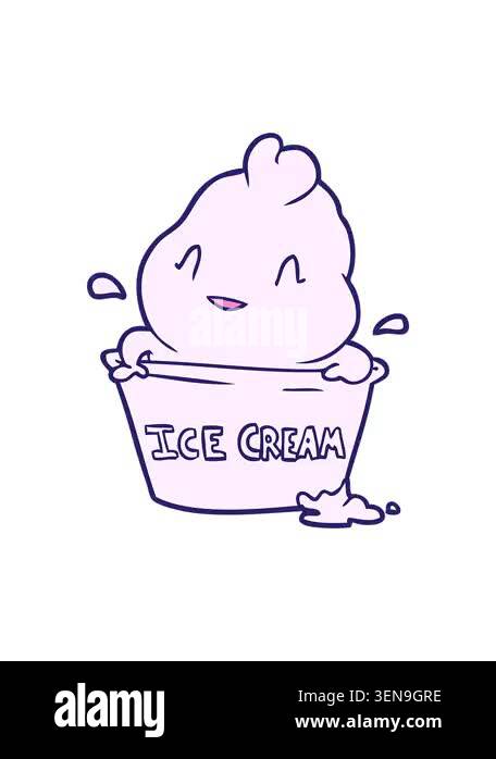 pixelize effect animation of cute cartoon ice cream design Stock Video ...