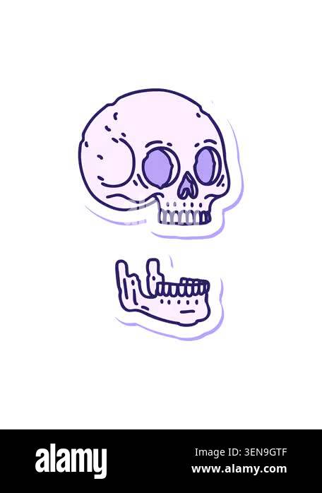 pixelize effect animation of spooky skull design Stock Video Footage ...