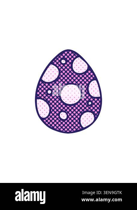 splitting effect animation of cartoon easter egg Stock Video Footage ...