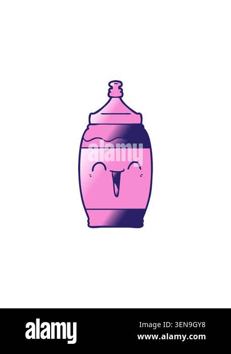 spinning motion animation of cartoon happy sports drink Stock Video ...