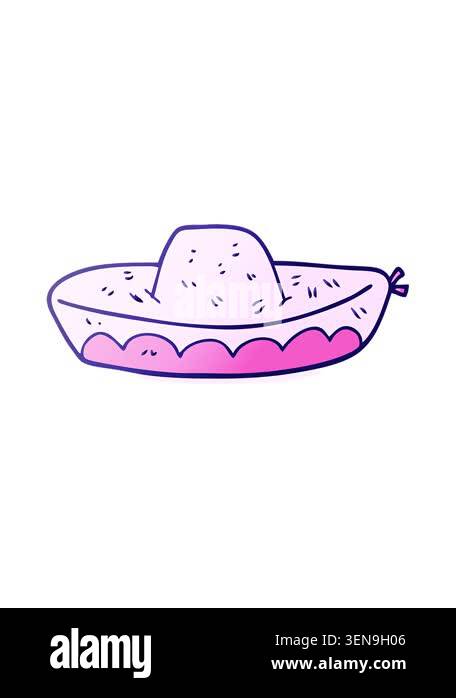 jiggle motion animation of freehand drawn cartoon hat Stock Video ...