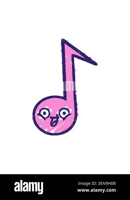 pressure popping animation of Music Note Chalk Drawing Stock Video ...