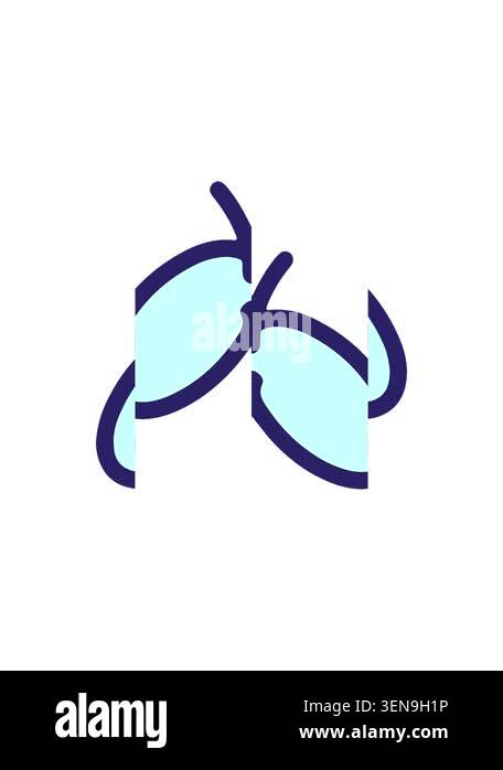 splitting motion animation of simple illustration of a butterfly Stock ...