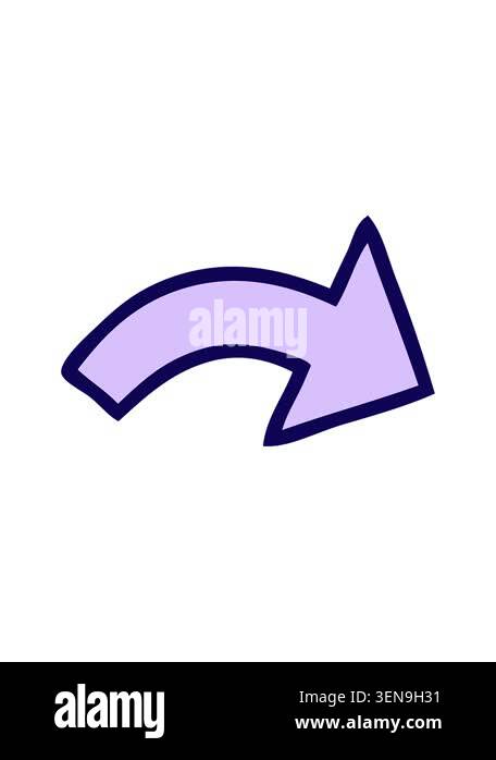 neon light effect animation of cartoon of a pointing arrow Stock Video ...