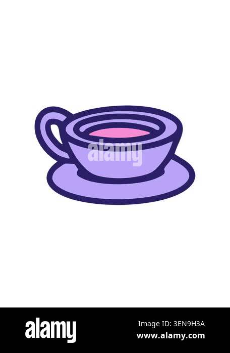 rise and float animation of traditional brazilian cup of coffee drawing ...