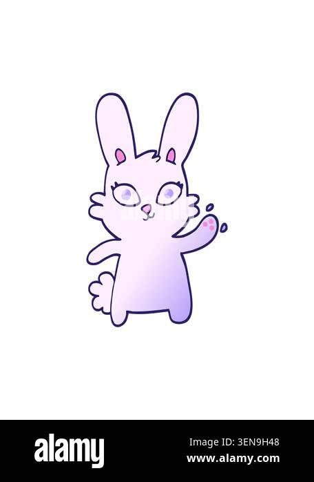 pixelize effect animation of cute vector gradient illustration cartoon ...