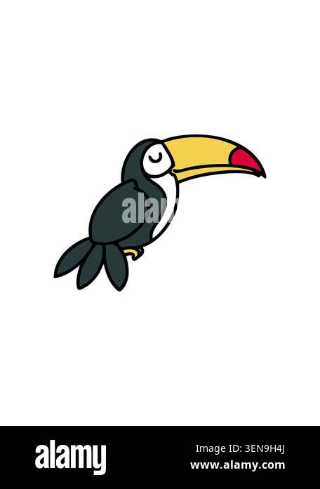 starburst effect animation of brazil toucan cultural animal icon Stock ...