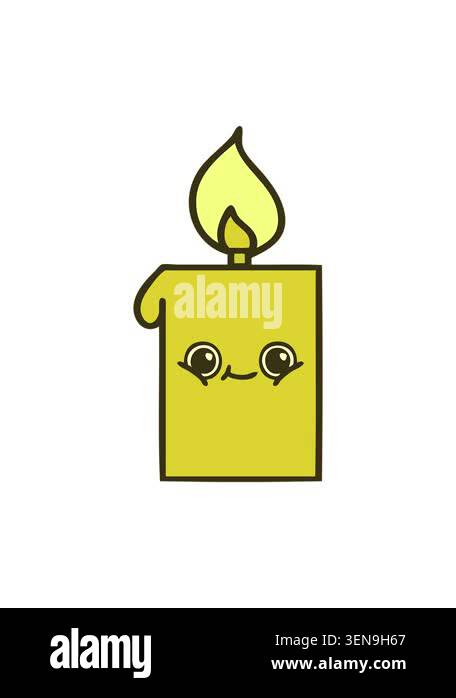 changing color animation of cartoon of a lit candle Stock Video Footage ...