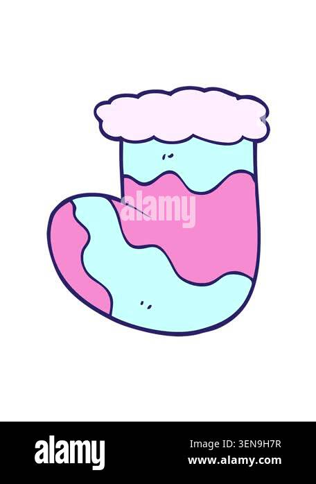 vibrating motion animation of christmas stocking drawing Stock Video ...